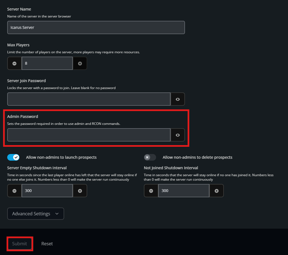 How to Gain Admin Access on Your Icarus Server | Icarus | Knowledgebase Article - Nodecraft