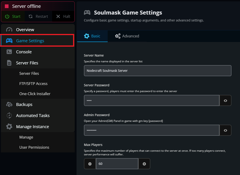 How to Configure your Soulmask Server | Soulmask | Knowledgebase Article - Nodecraft