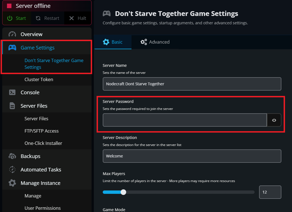 Adding A Password To Your Don't Starve Together Server | Don't Starve Together | Knowledgebase ...