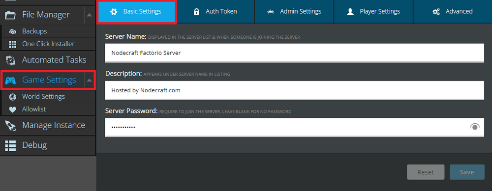 Configuring your Factorio Server (server-settings.json) | Factorio | Knowledgebase Article ...