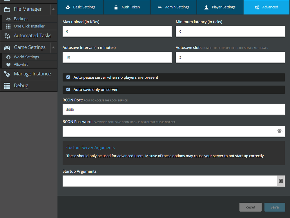 Configuring your Factorio Server (server-settings.json) | Factorio | Knowledgebase Article ...
