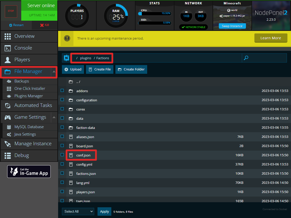 Creating a Factions Server | Plugins | Knowledgebase Article - Nodecraft