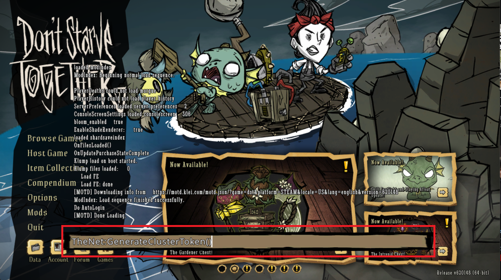 How to acquire a cluster token | Don't Starve Together | Knowledgebase Article - Nodecraft