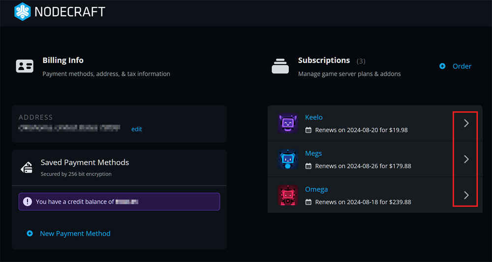 Upgrading and Downgrading a Service | Account Management | Knowledgebase Article - Nodecraft