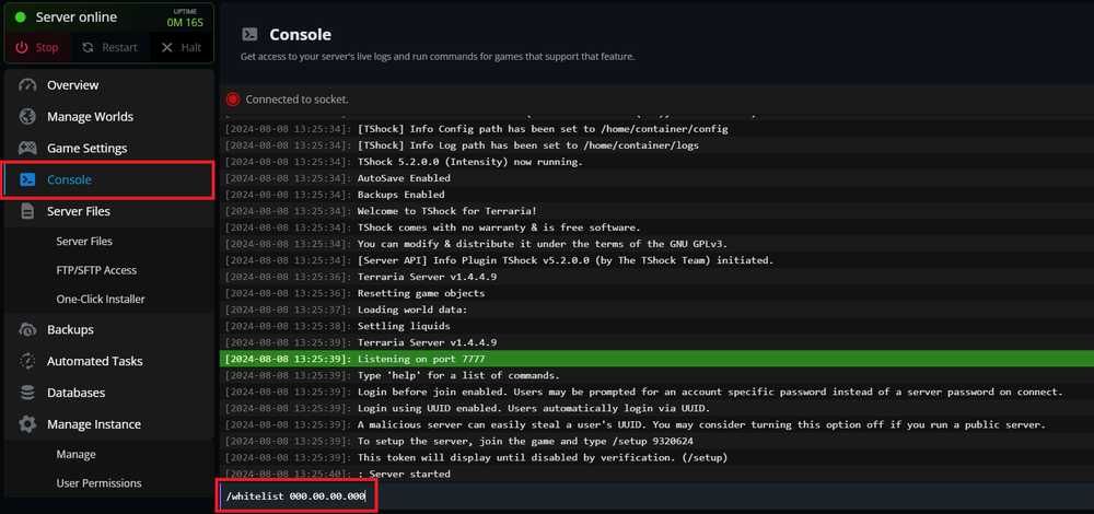 Creating an Allowlist (Whitelist) for Your Terraria Server | Terraria | Knowledgebase Article ...
