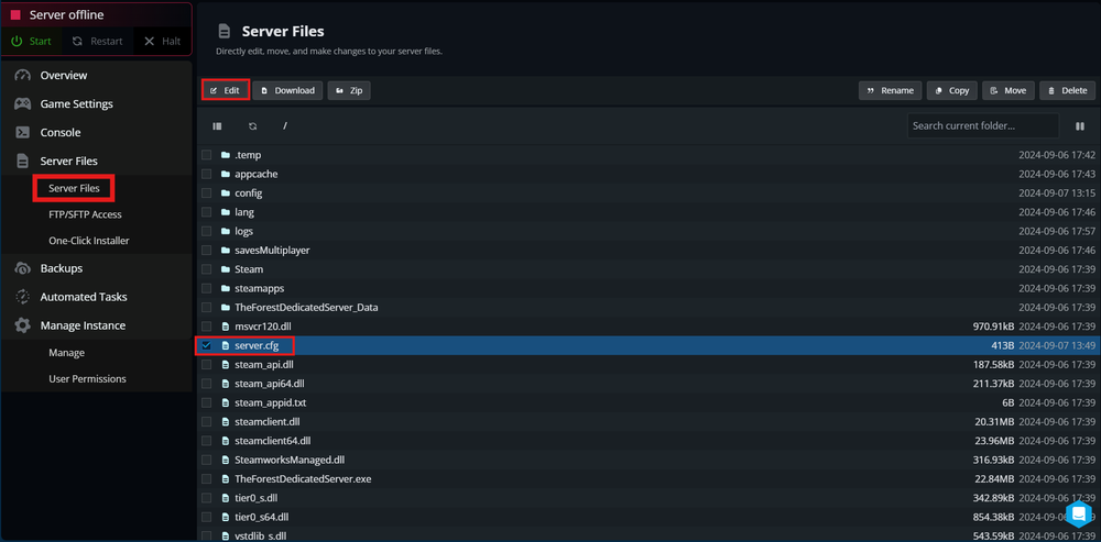 Configuring Your The Forest Server | The Forest | Knowledgebase Article ...