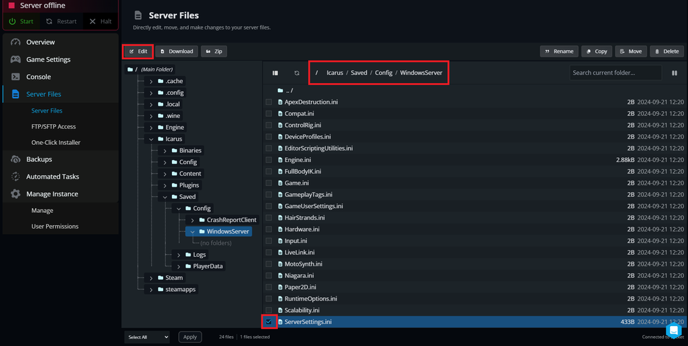 How to Reset Your Icarus Server | Icarus | Knowledgebase Article - Nodecraft