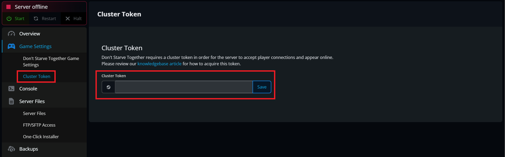How to acquire a cluster token | Don't Starve Together | Knowledgebase Article - Nodecraft