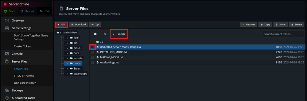 Adding Mods to Your Don't Starve Together Server | Don't Starve Together | Knowledgebase Article ...