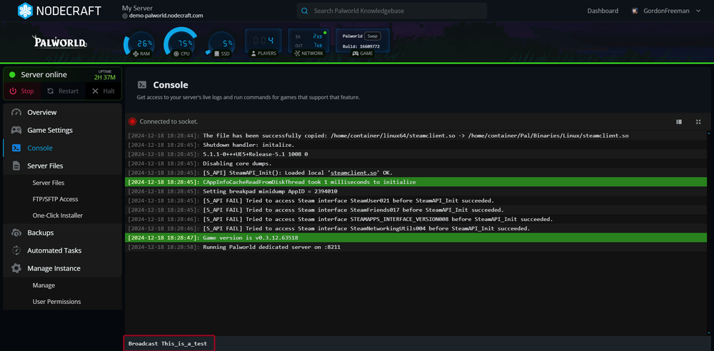 Palworld Admin Commands Guide | Palworld | Knowledgebase Article - Nodecraft